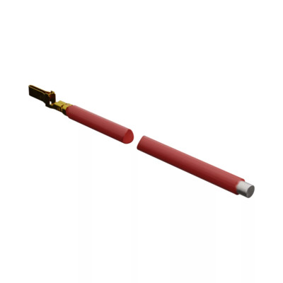 Pre-Crimped Lead Mini-Fit Sr. Male-to-Pigtail, Gold (Au) Plating, 150.00mm Length, 8 AWG, Red for sale
