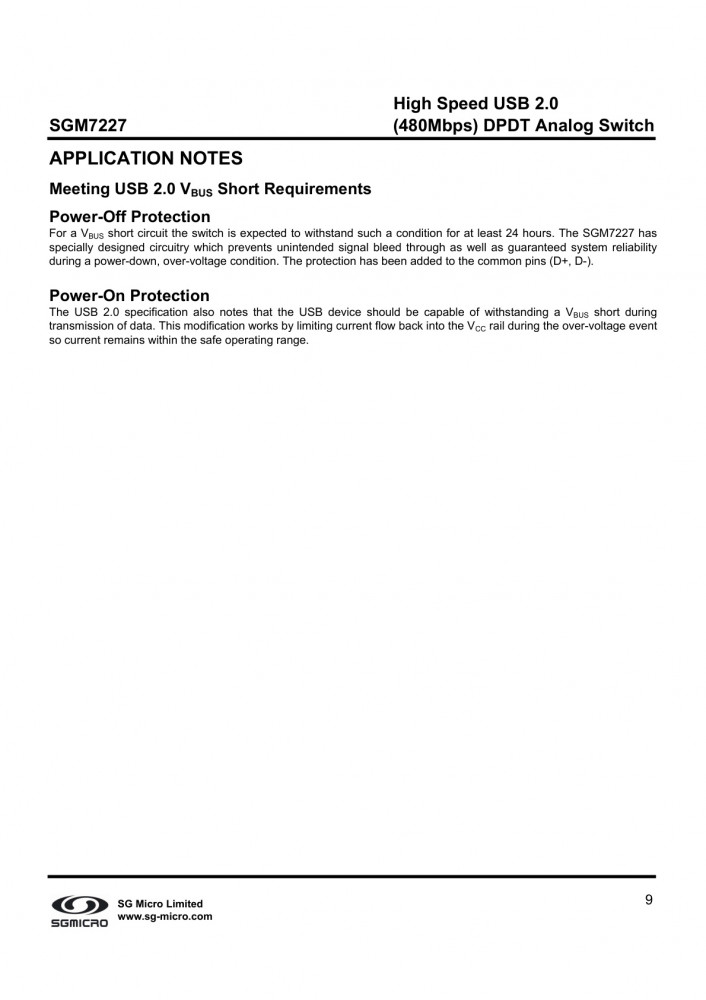 SGM7227 datasheet page 9