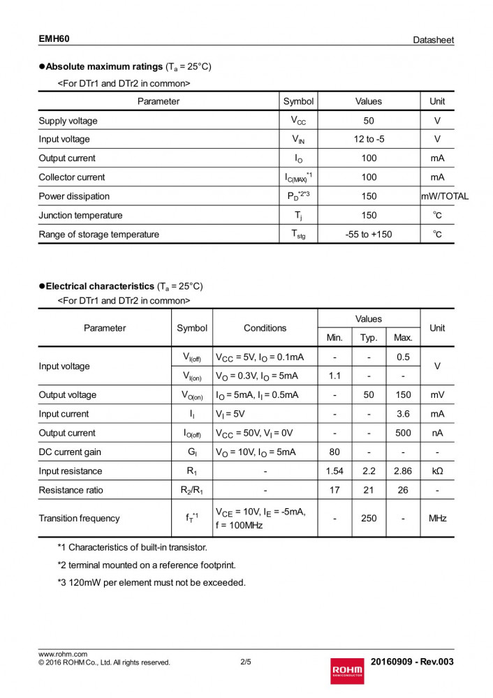 EMH60T2R technical document page 2