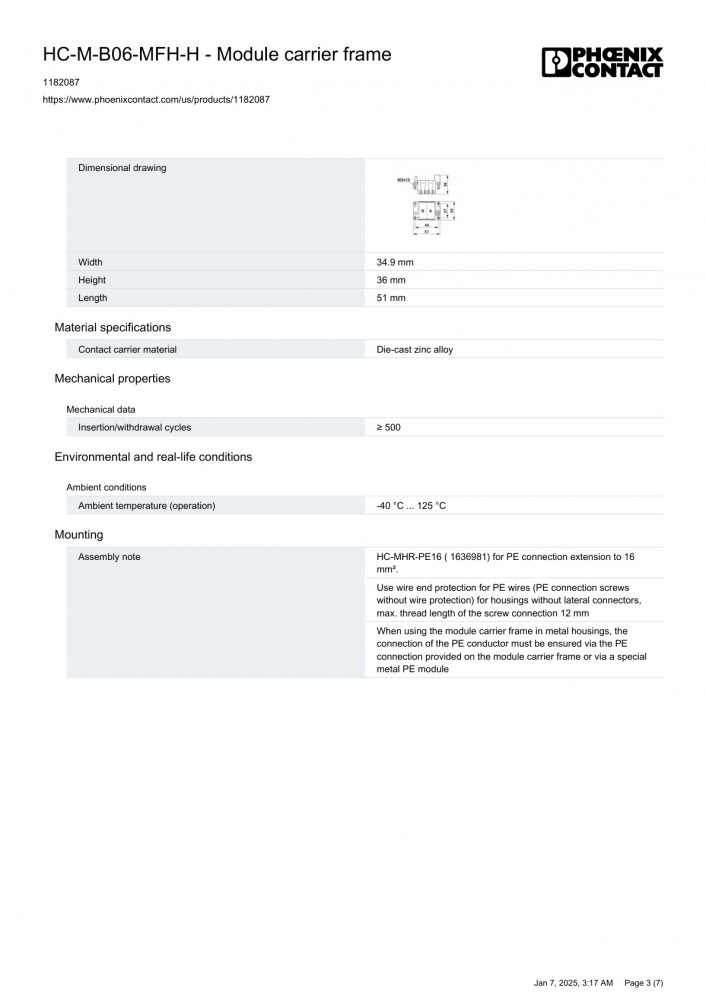 Phoenix Contact 1182087 technical document page 3