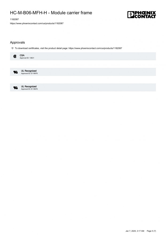 Phoenix Contact 1182087 technical document page 5