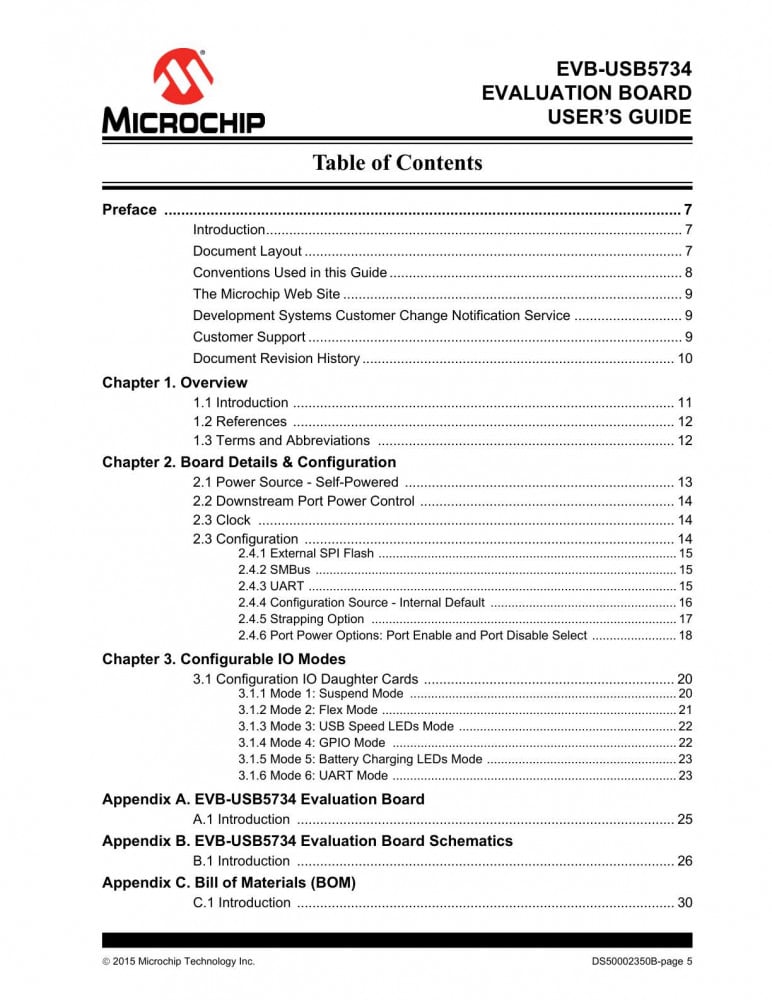 EVB-USB5734 User's Guide page 5