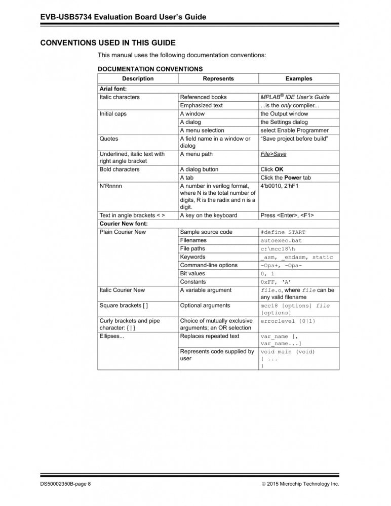EVB-USB5734 User's Guide page 8