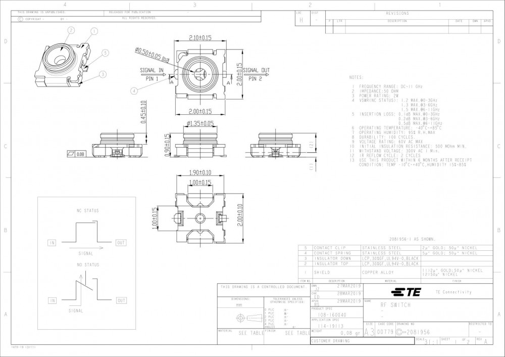 2081956-1 manufacturer drawing, page 1