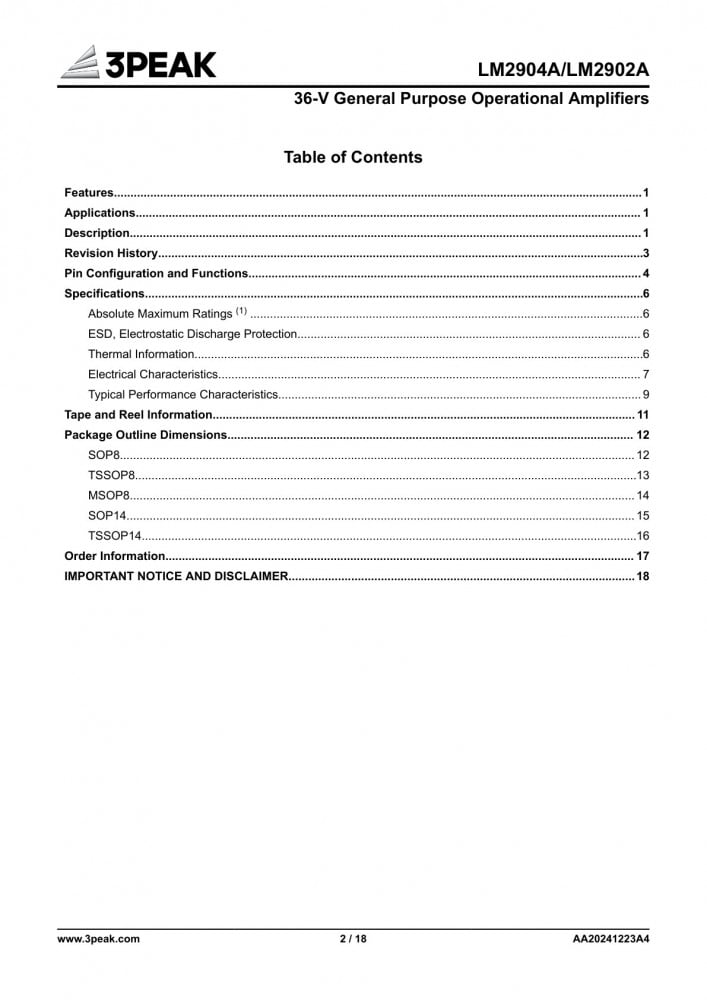 LM2904A-TSR datasheet page 2