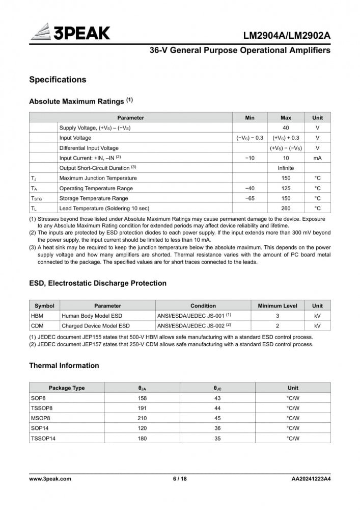 LM2904A-TSR datasheet page 6