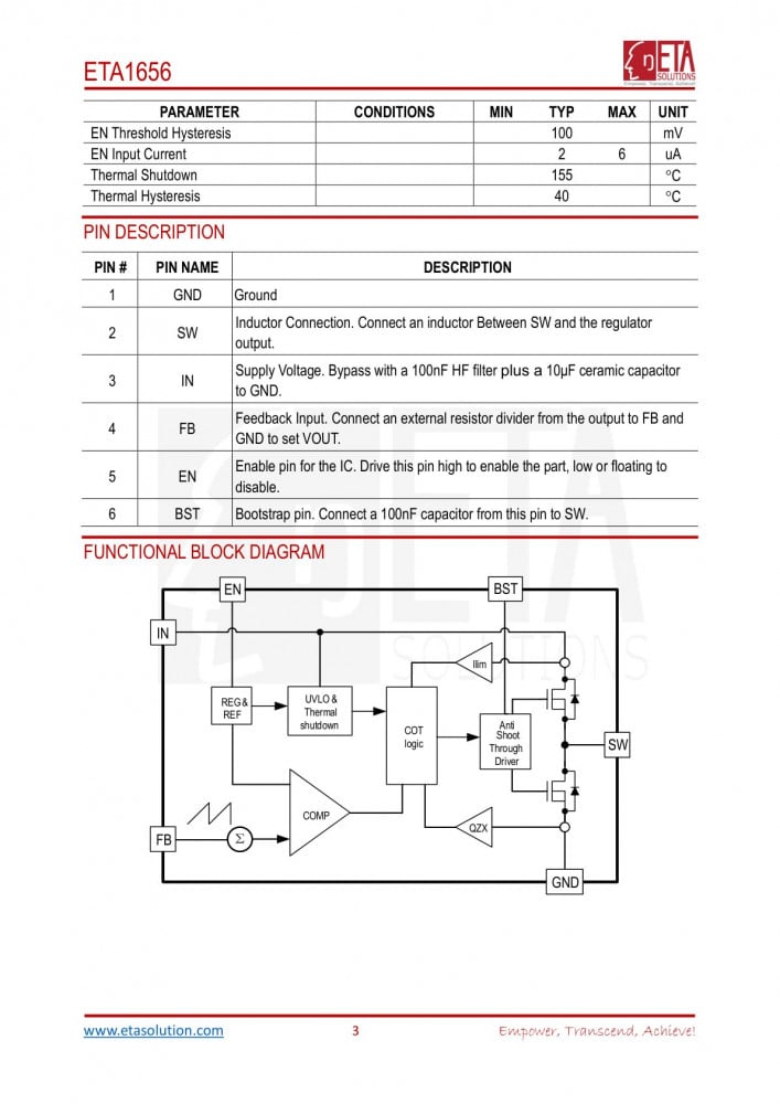 ETA1656D2G datasheet page 3