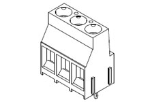 6.35mm Pitch Beau Eurostyle Fixed Mount PCB Terminal Block, Modular, 7 Circuits for sale