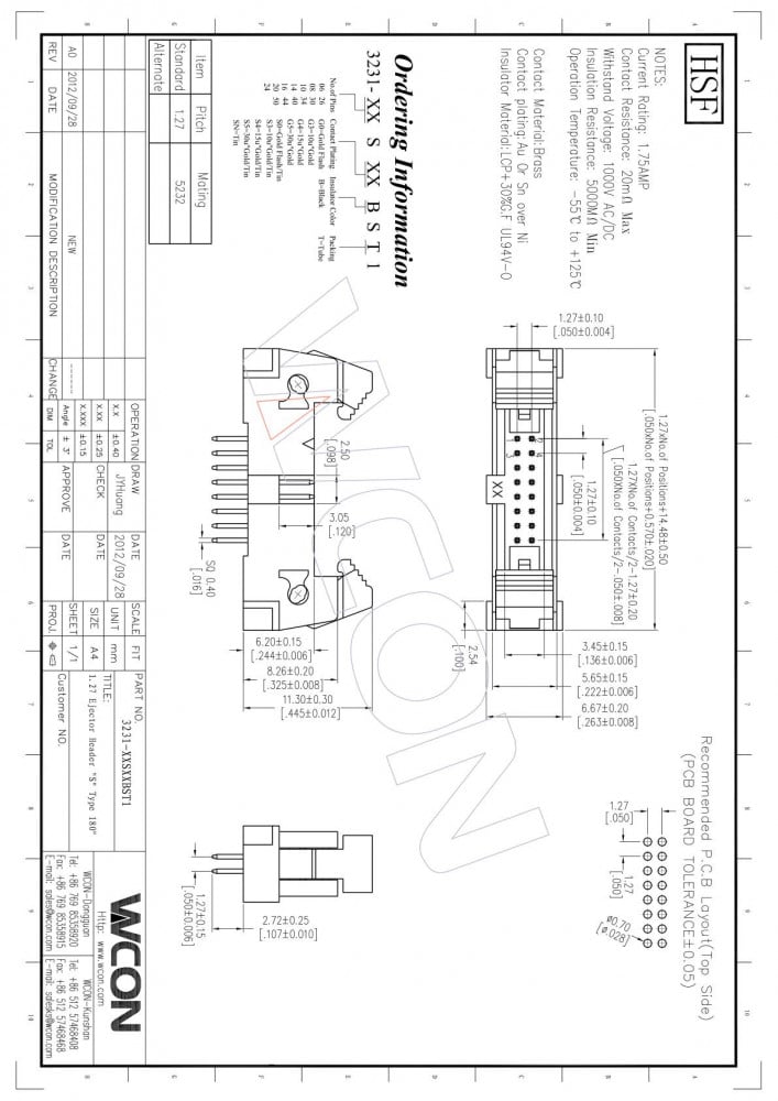 Wcon 3231-34SS0BST1 technical drawing preview