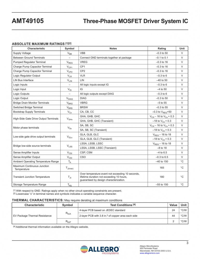 AMT49105KEVTR-J datasheet page 3