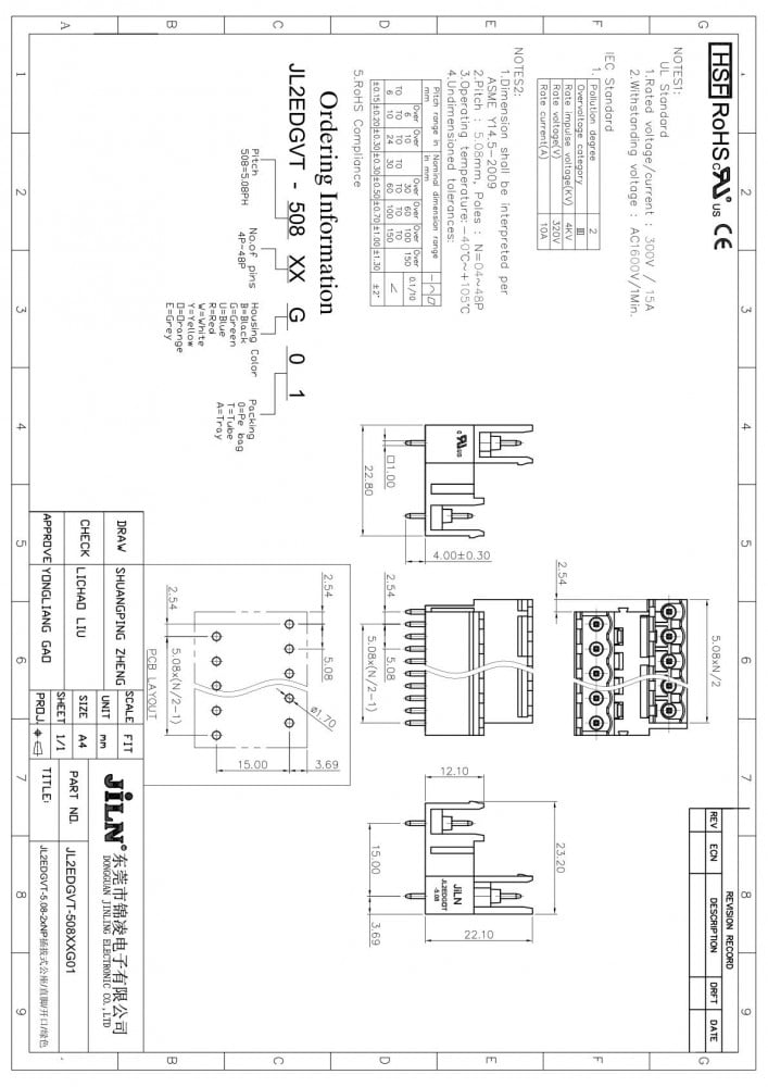 JILN JL2EDGVT-50803G01 product drawing