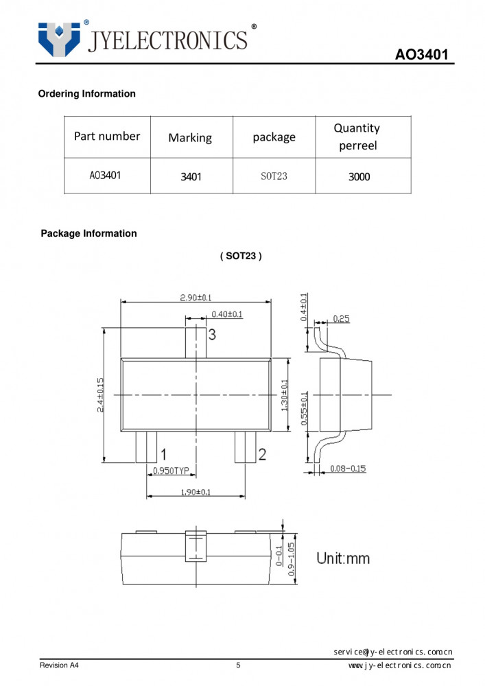 AO3401 datasheet page 5