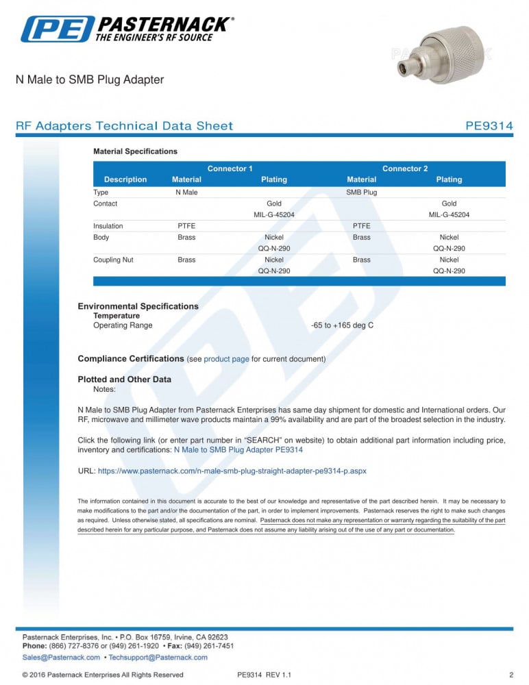 PE9314 technical document page 2