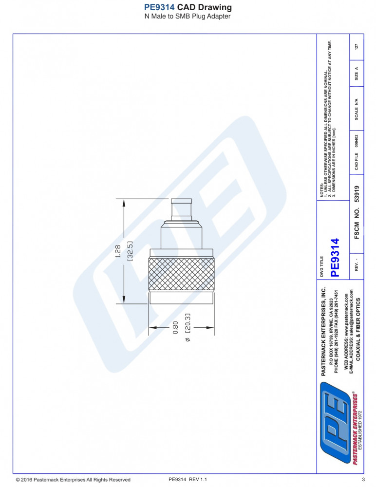 PE9314 technical document page 3