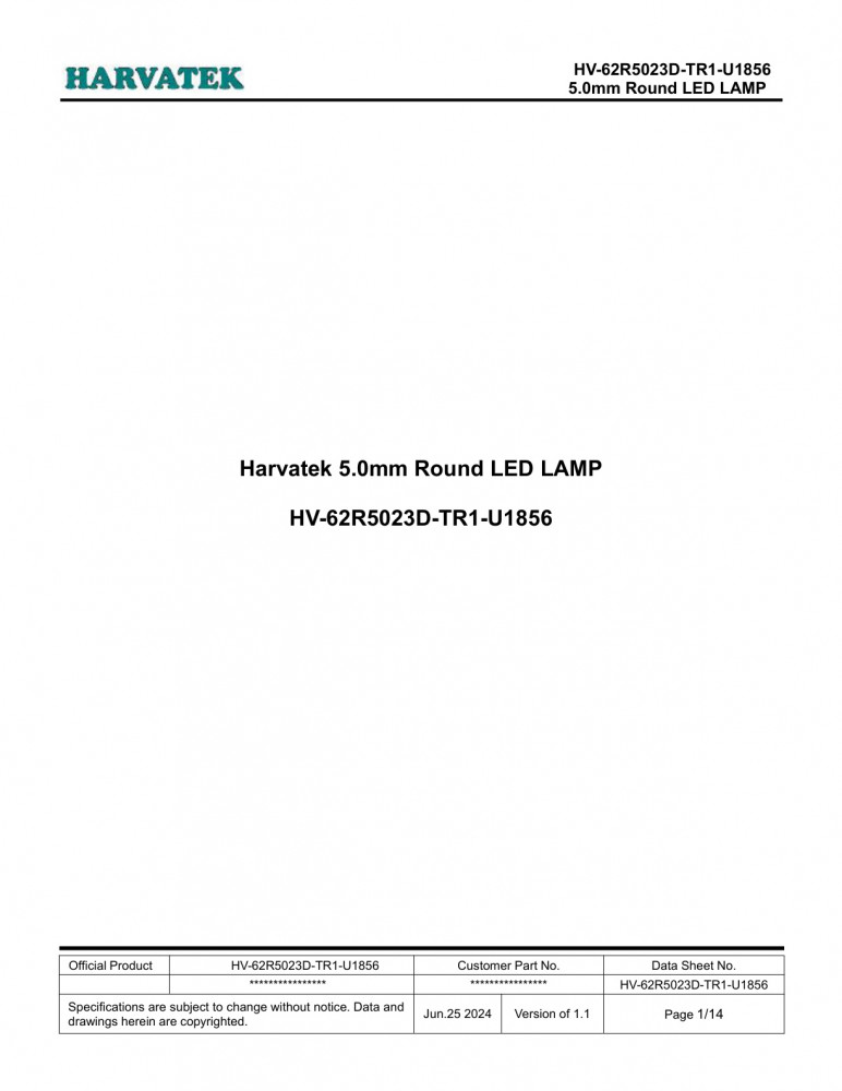 HV-62R5023D-TR1-U1856 datasheet page 1
