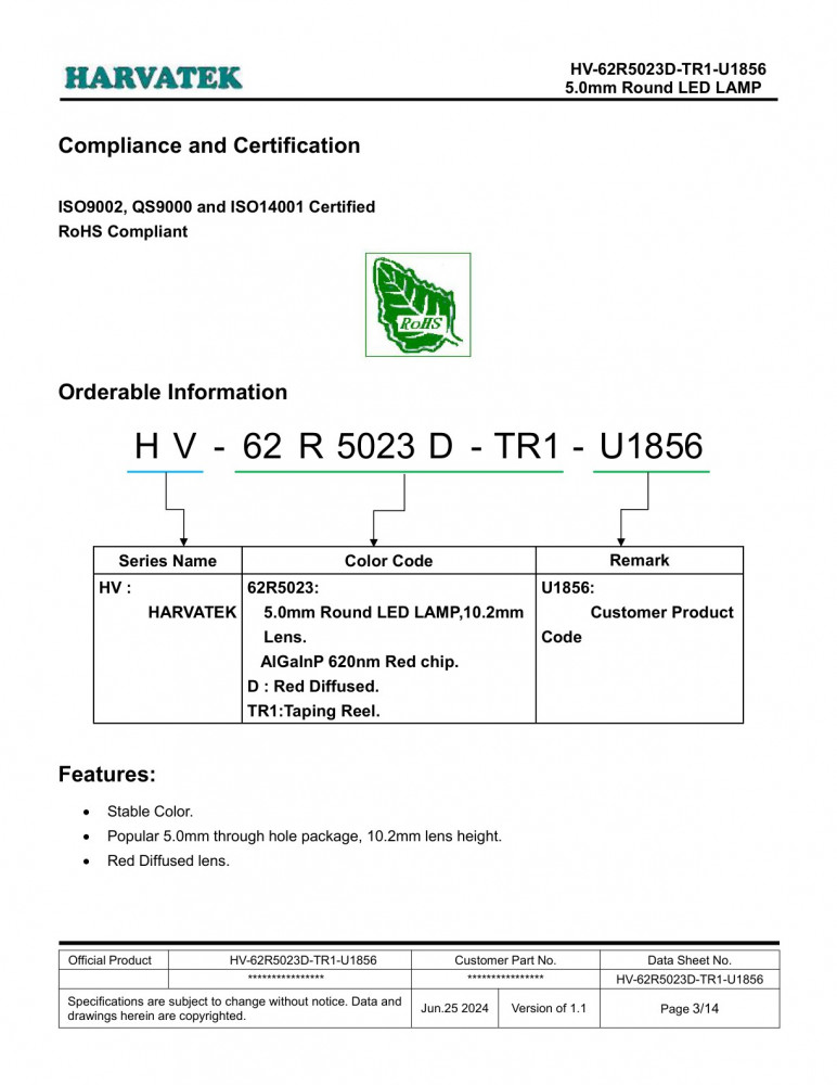 HV-62R5023D-TR1-U1856 datasheet page 3