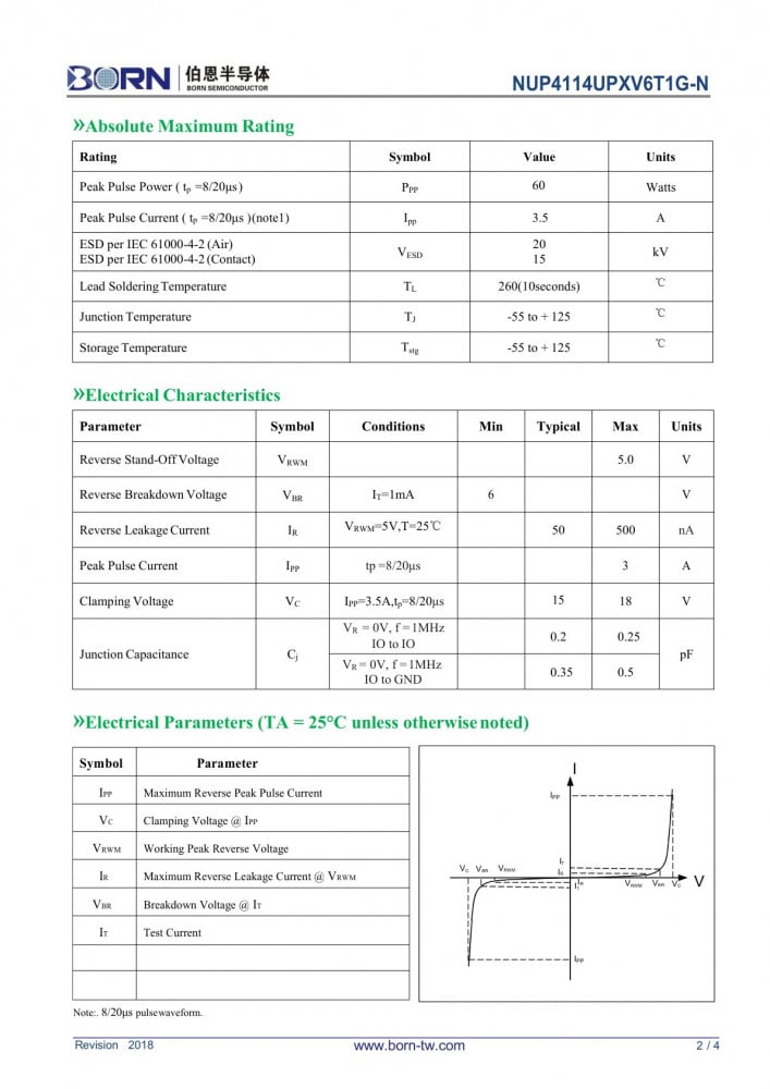 NUP4114UPXV6T1G-N datasheet page 2