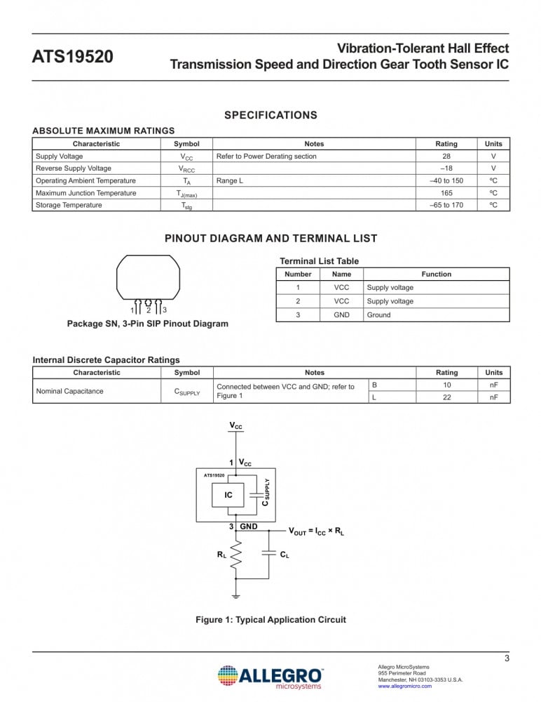 ATS19520 datasheet page 3