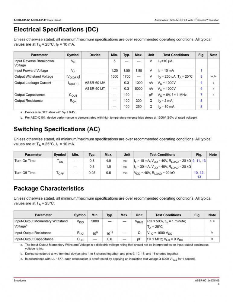 ASSR-601JV datasheet page 6