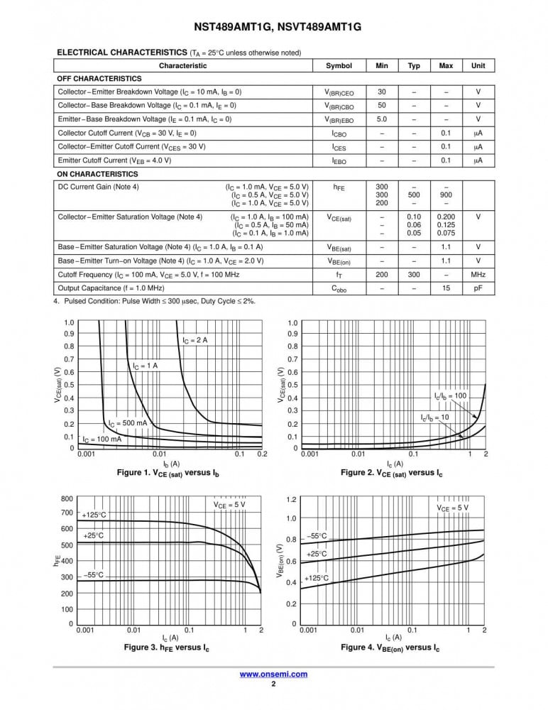 NST489AMT1G datasheet page 2