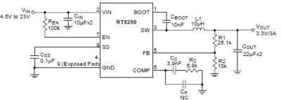 RT8298A - 6A, 24V, 600kHz Step-Down Converter with Synchronous Gate Driver