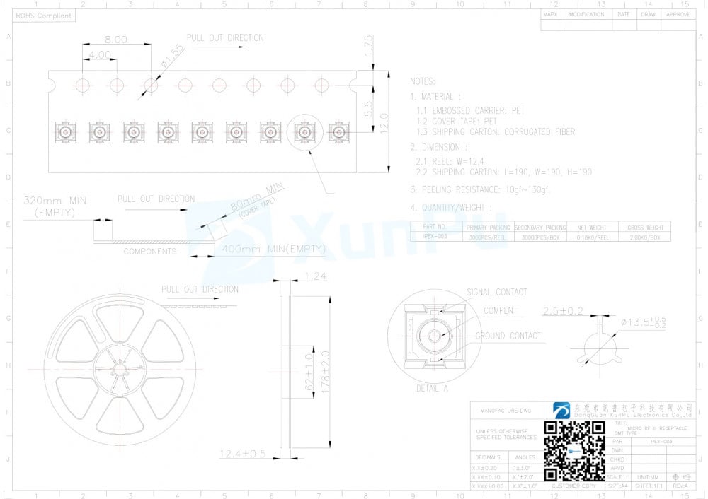 XUNPU IPEX-003 technical drawing page 2