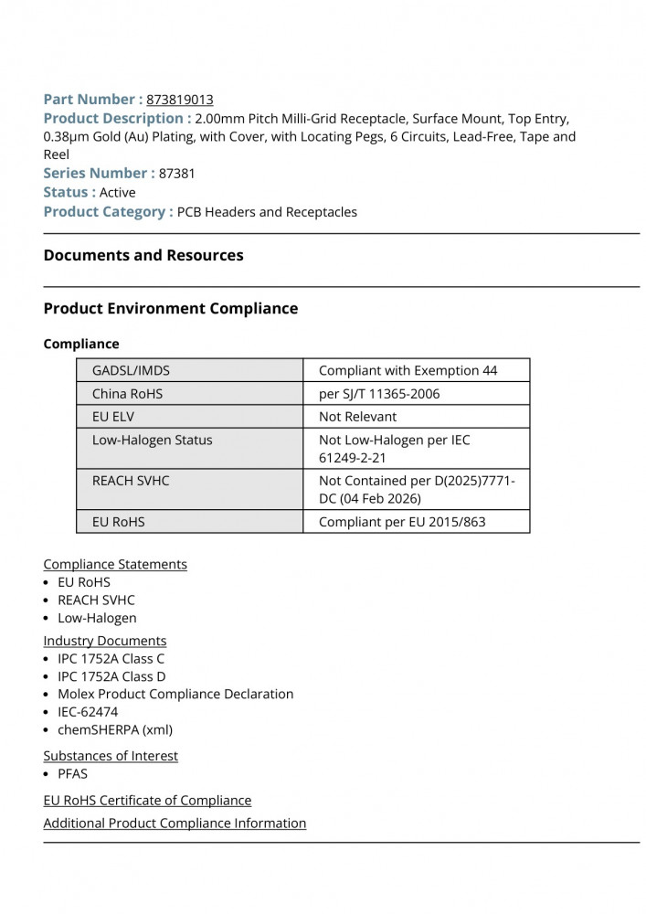 Product document image, page 1