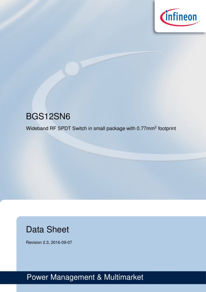 BGS12SN6 datasheet page 1