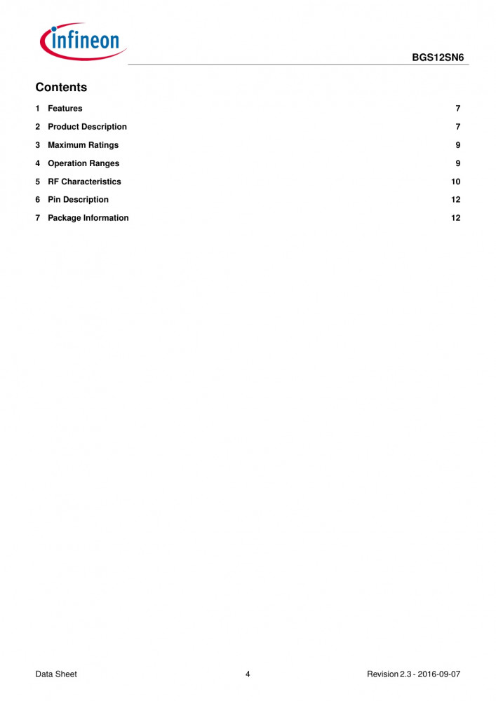BGS12SN6 datasheet page 4