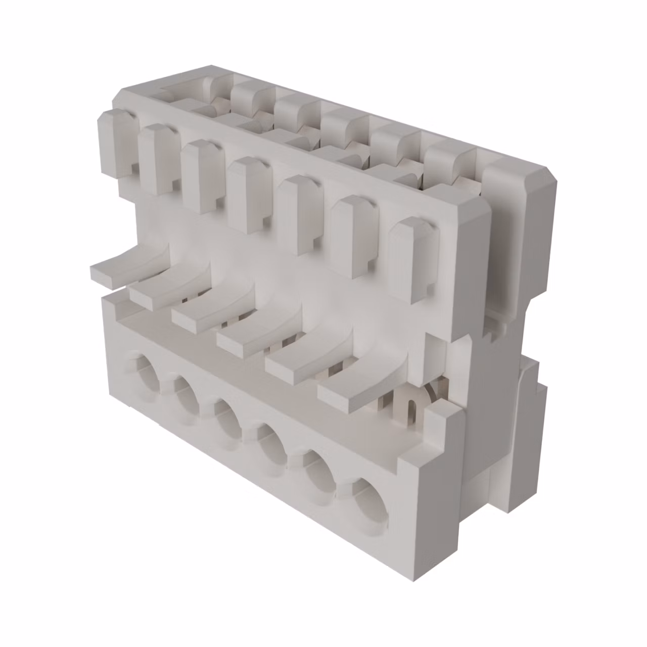 Appli-Mate RAST 2.5 Female Connector, 2.50mm Pitch, 6 Circuits, All Position Keys, 1 Closed and 1 Open Endwall for sale
