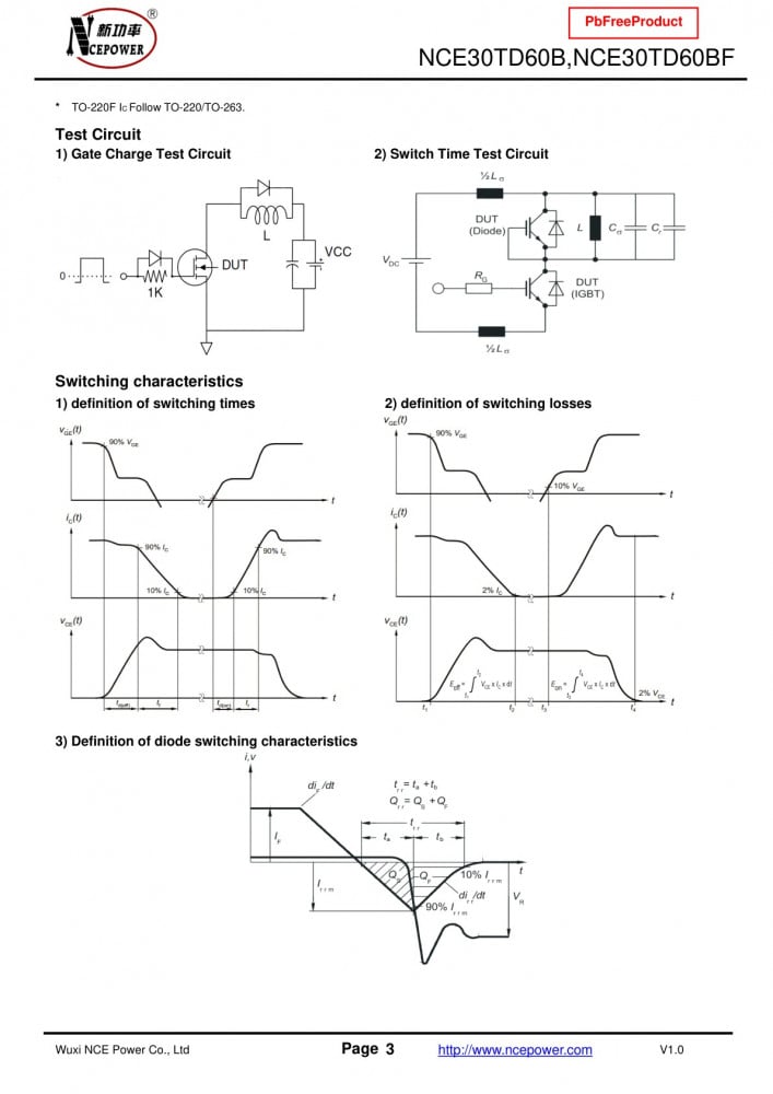 NCE30TD60BF datasheet page 3
