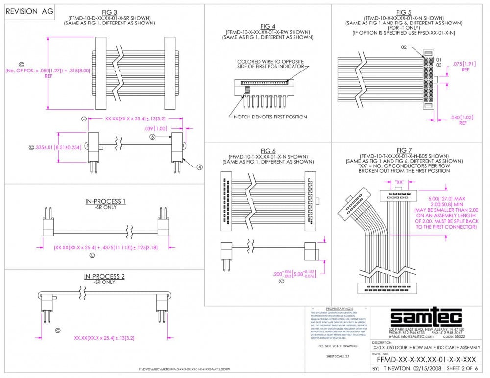 Samtec FFMD drawing page 2