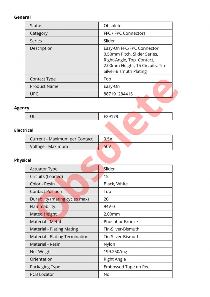 MOLEX 527451533 technical document page 2