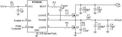 RT9624A - Single Phase Synchronous Rectified Buck MOSFET Driver
