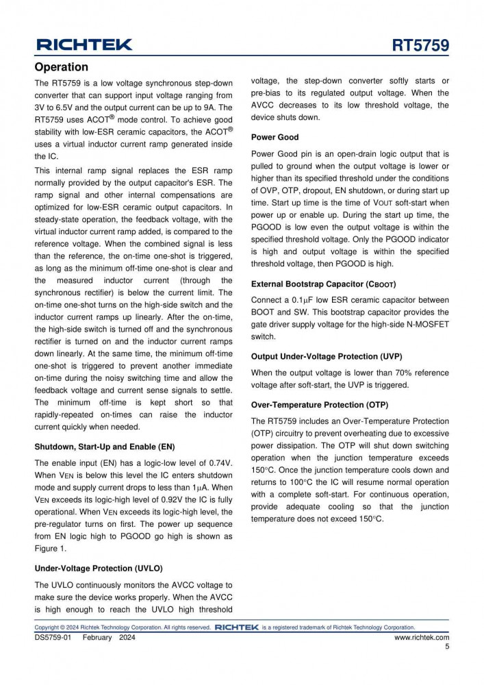 RT5759 datasheet page 5