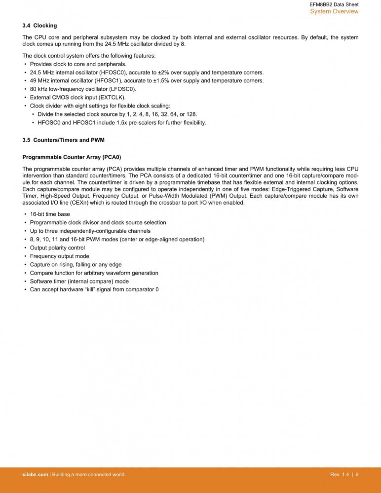 EFM8BB2 datasheet page 9