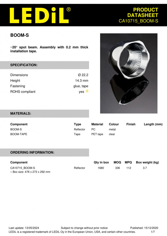 CA10715 BOOM-S technical document page 1