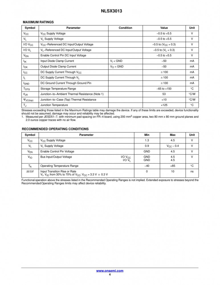 NLSX3013 datasheet page 4