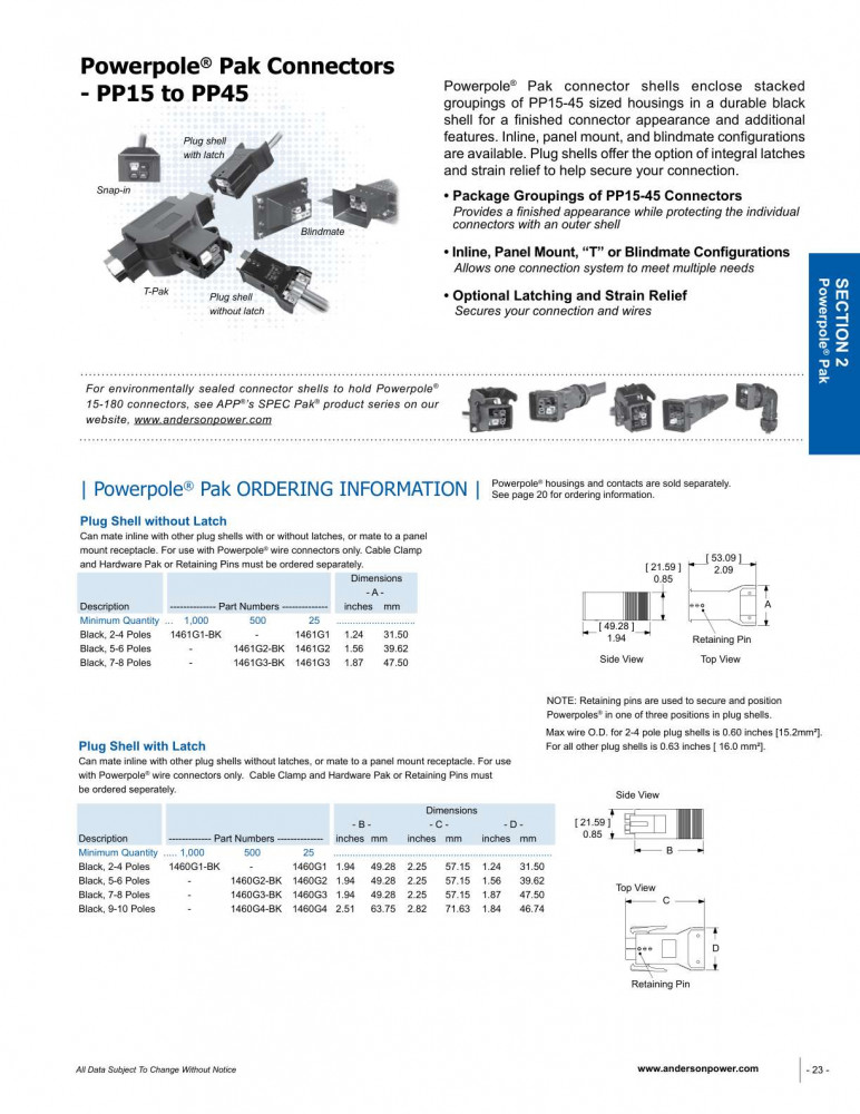 Anderson Power documentation page 4