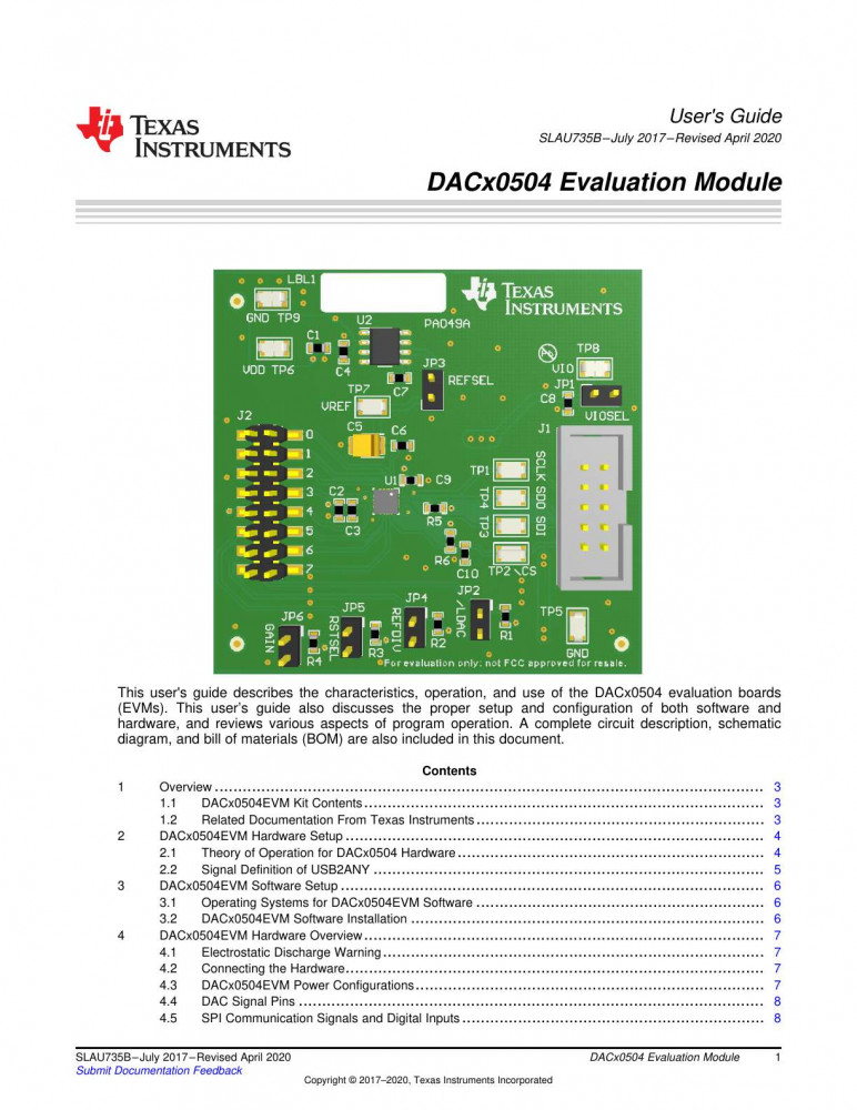 DAC80504EVM document page 1