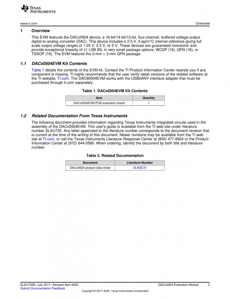 DAC80504EVM document page 3