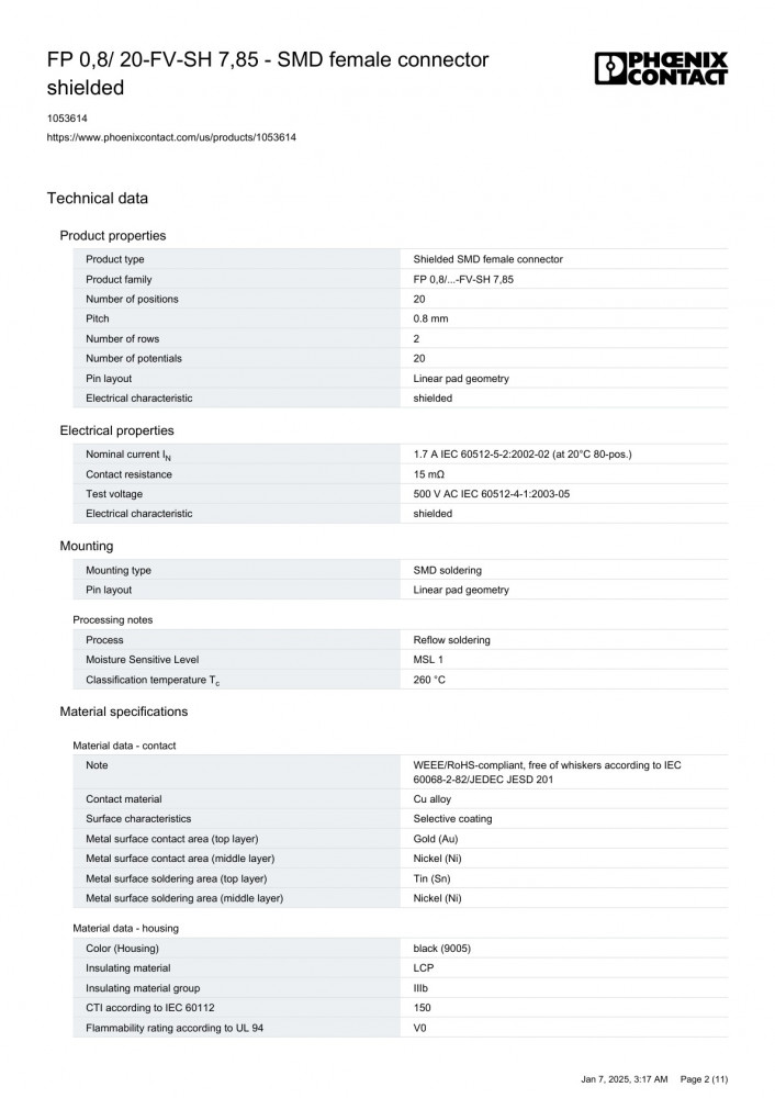 Phoenix Contact 1053614 technical document page 2