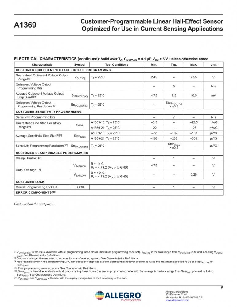 A1369 datasheet page 5