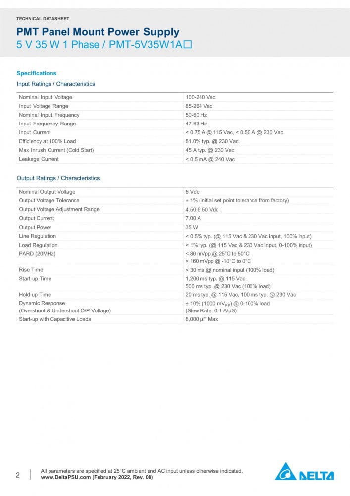 PMT-5V35W1AG datasheet page 2