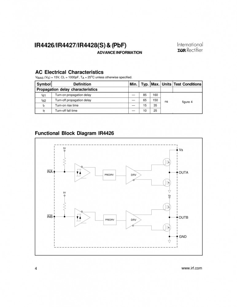 IR4427PBF datasheet page 4