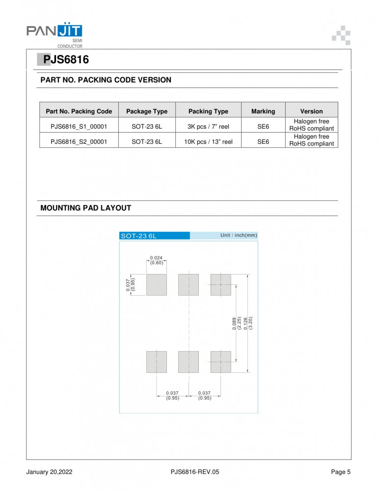 PJS6816 datasheet page 5