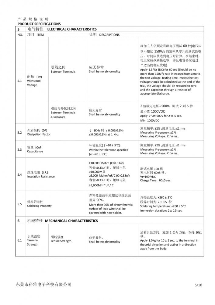KYET MPBA684K2J2001 specification page 5