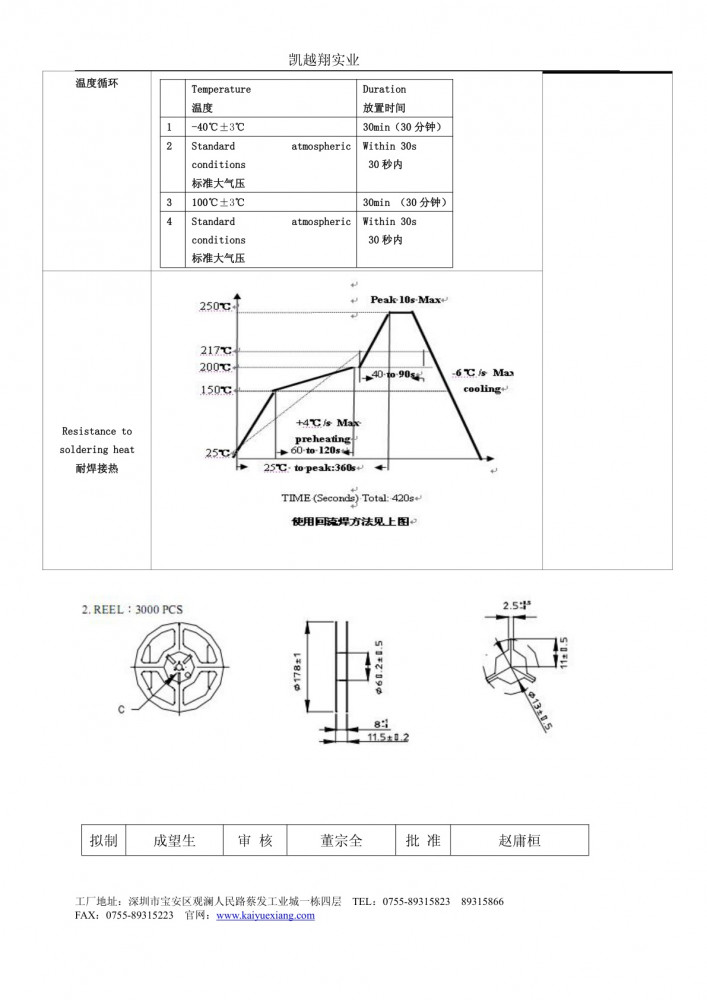 KYX K2C260001210 specification page 5