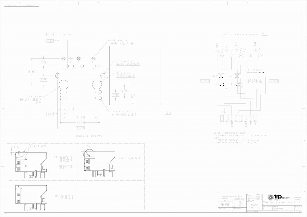 Bel Fuse 1-2250024-1 drawing page 2