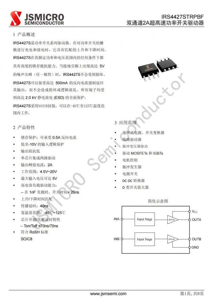 IRS4427STRPBF-JSM datasheet page 1